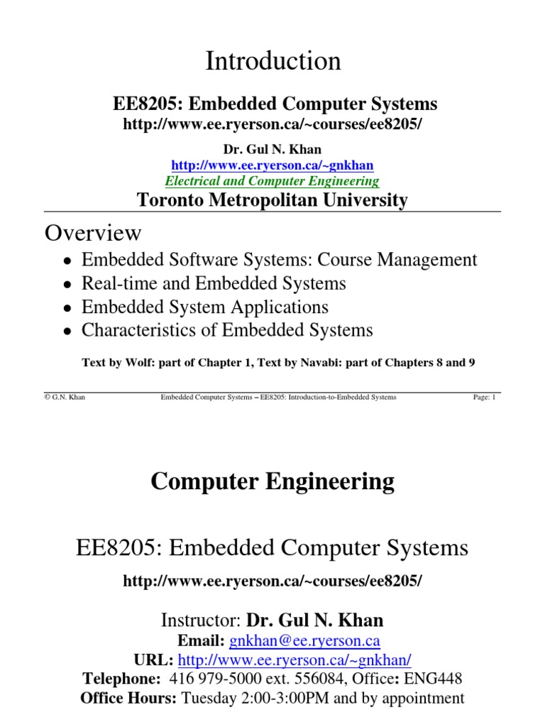 Intr Embedded System | Download Free PDF | Embedded System | Microprocessor