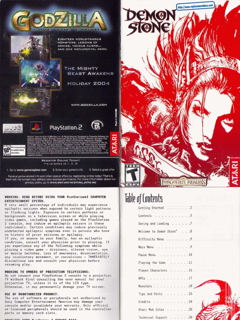 Demon Stone - Manual - PS2 | PDF