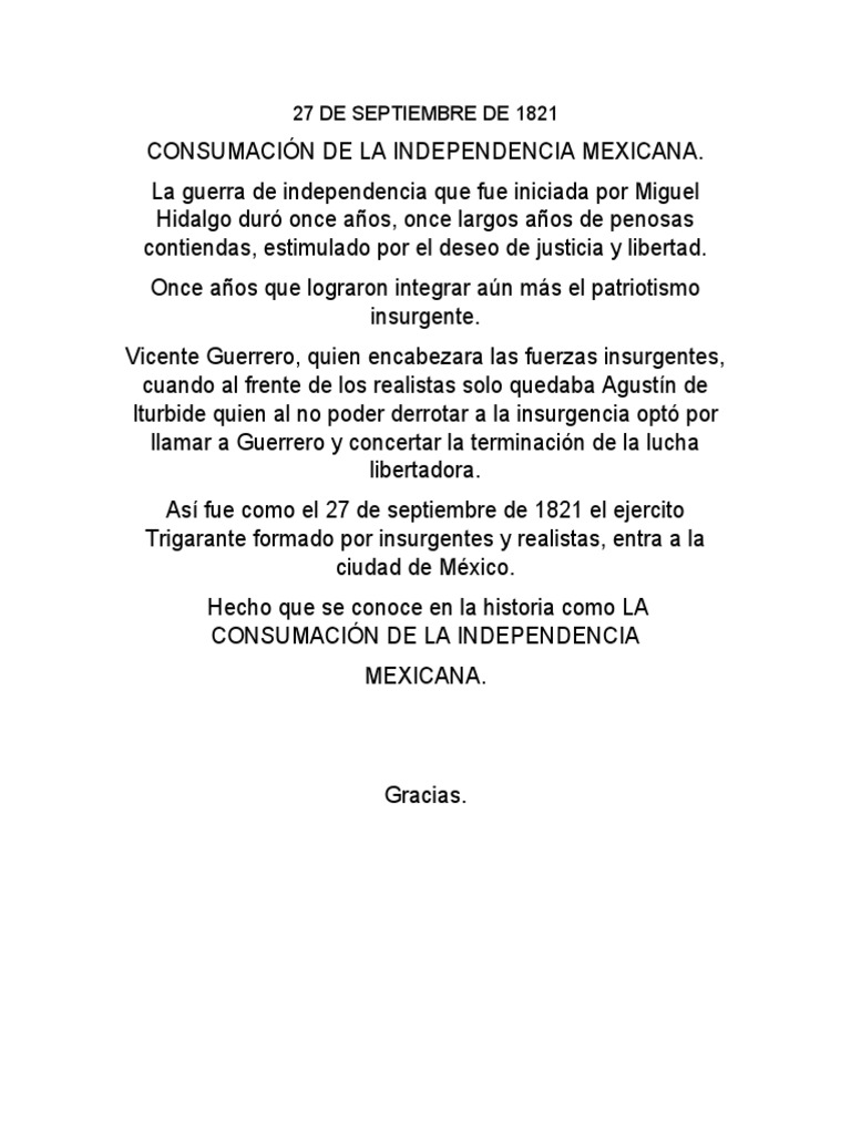 27 de Septiembre de 1821 | PDF | Historia