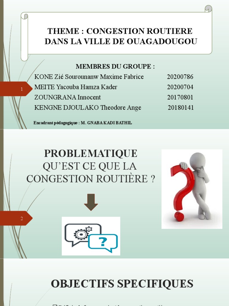 Congestion Routiere de La Ville de Ouaga | PDF | Embouteillage (route ...