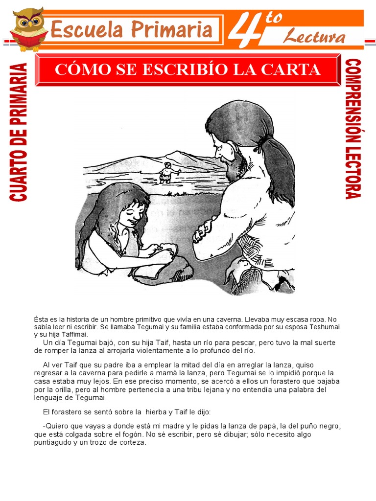 Cómo Se Escribió La Primera Carta para Cuarto Grado de Primaria | PDF ...