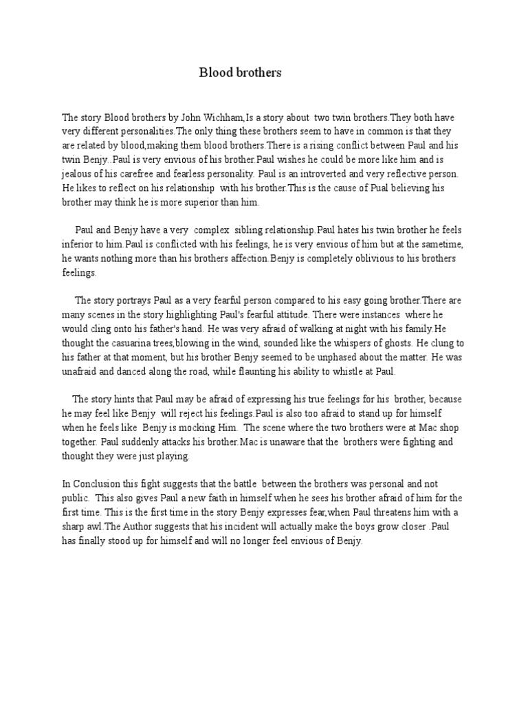 Blood Brothers | PDF