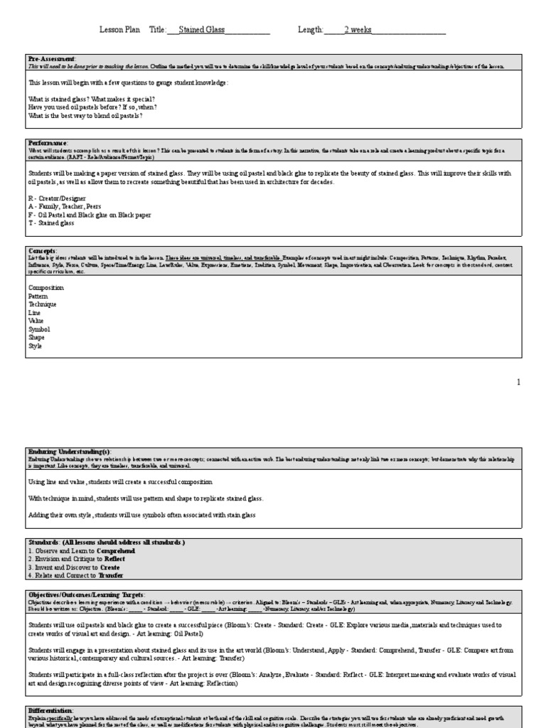 Oil Pastel Stained Glass | PDF | Learning | Creativity