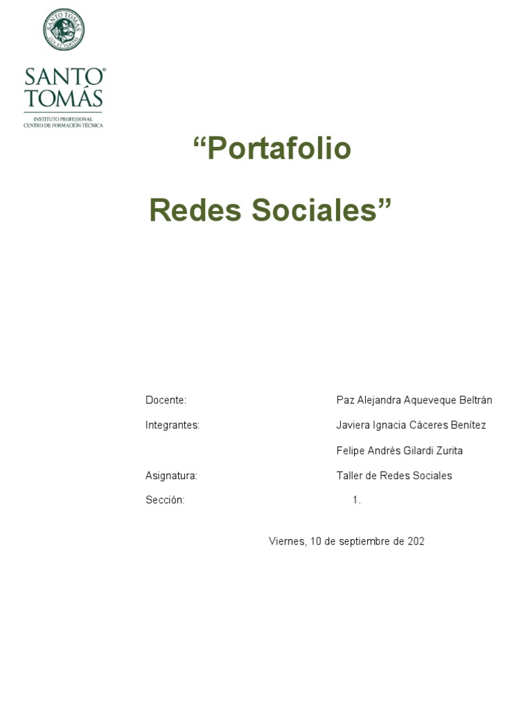 Portafolio Redes Sociales. Listo. | PDF | Red social | Servicio de ...
