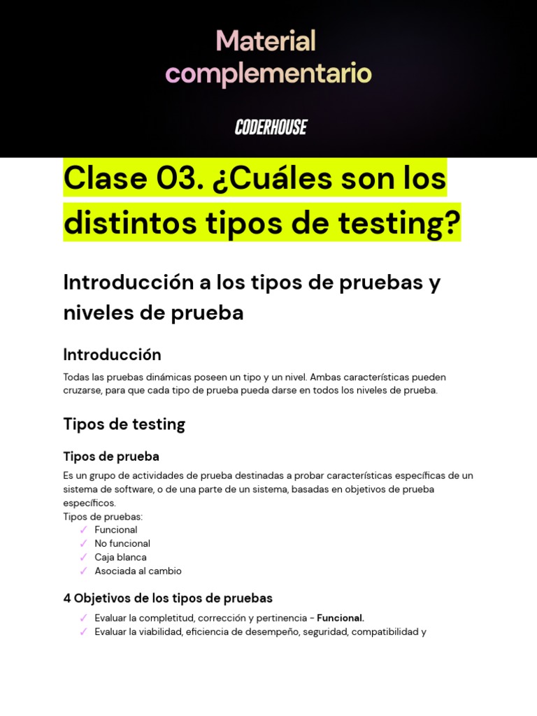 Clase 3 - ¿Cuáles Son Los Distintos Tipos de Testing - (Nuevo Template ... Clase 3 - ¿Cuáles Son Los Distintos Tipos de Testing - (Nuevo Template ...