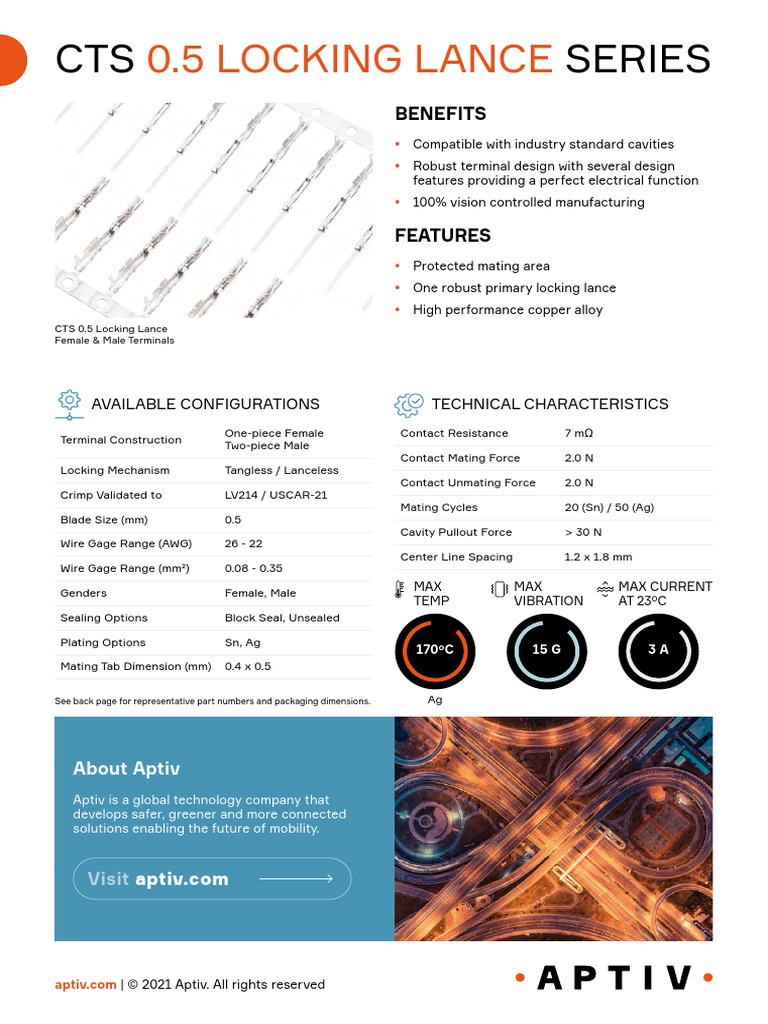 CTS Terminals 0.5 Locking Lance Series A4 Web | PDF | Equipment ...