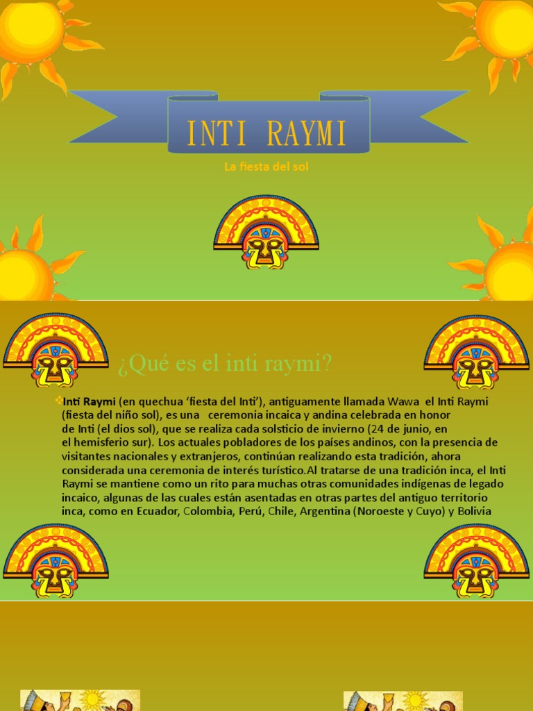 Inti Raymi: Fiesta del Sol Incaico | PDF | Religión y espiritualidad