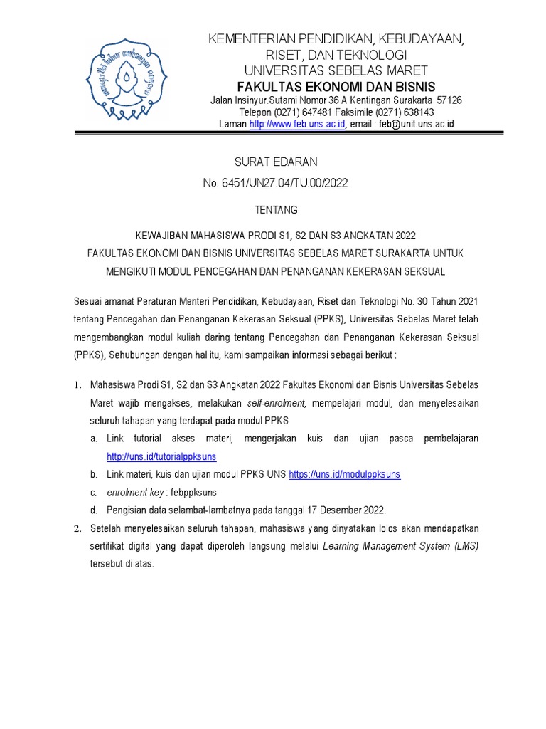 Wajib Modul PPKS Mahasiswa 2022 | PDF