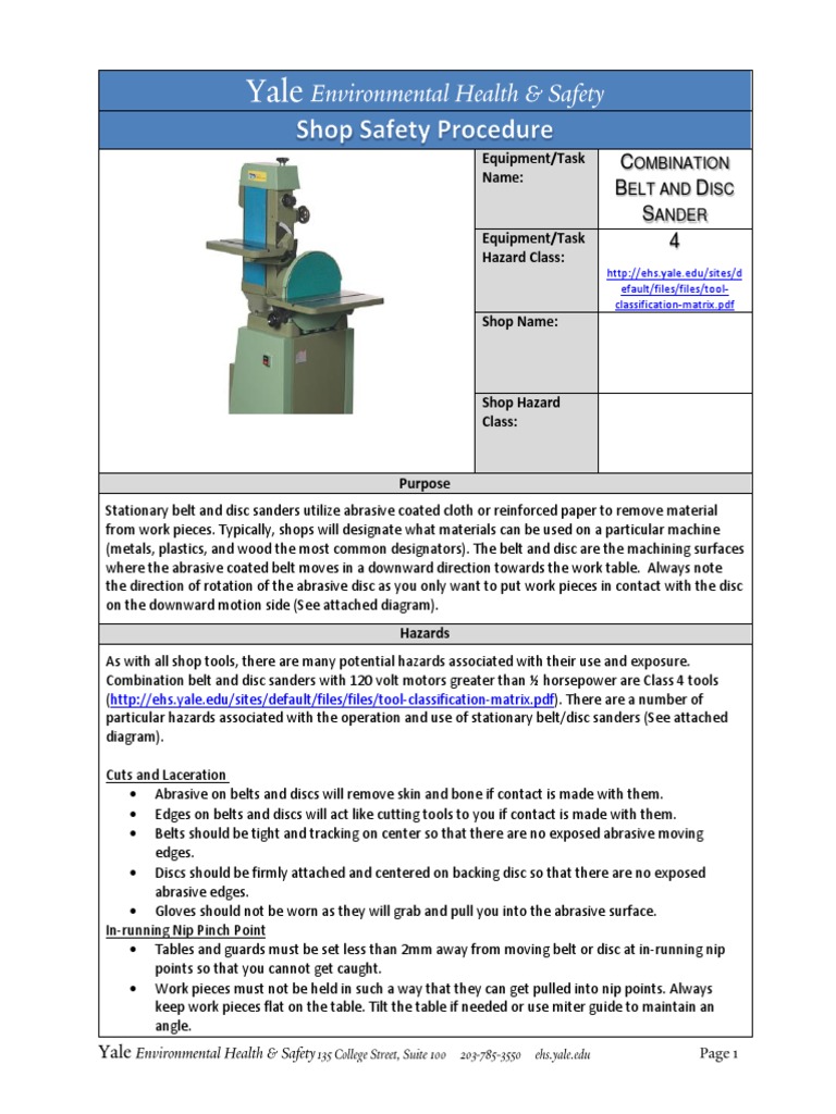 Belt and Disc Sander Safety Guidelines | PDF | Abrasive | Machining