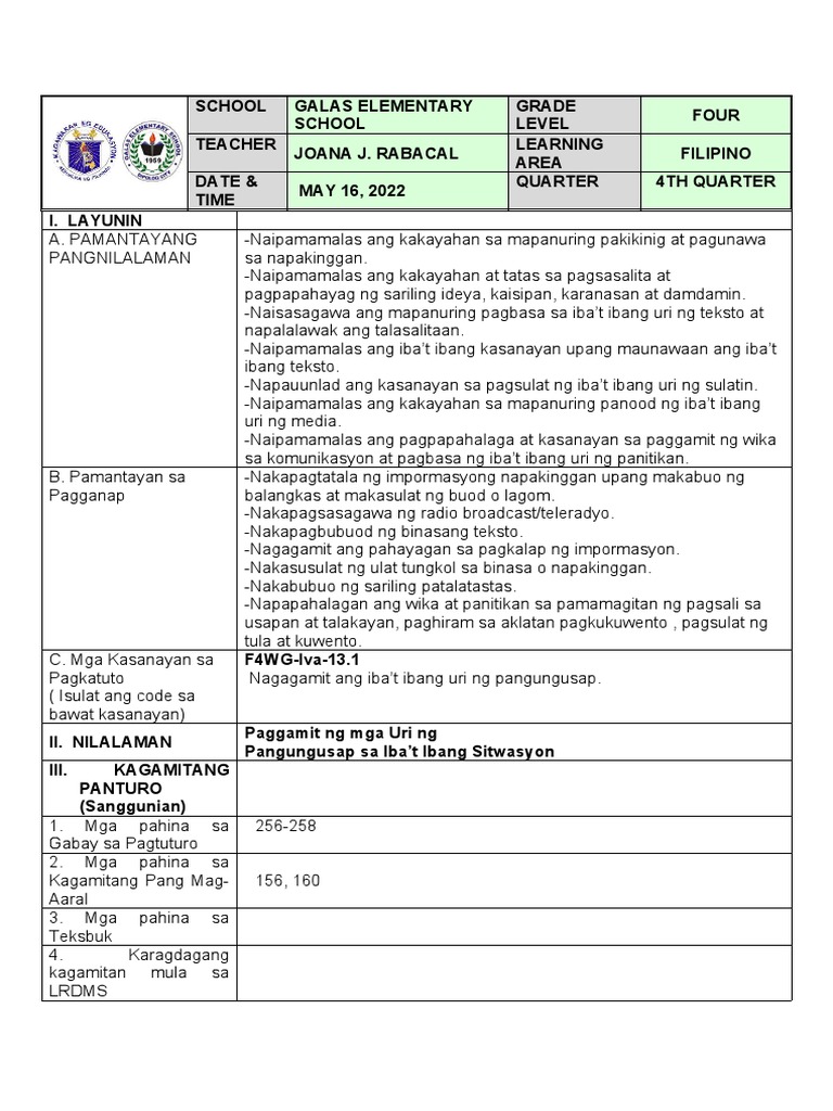 FILIPINO 4.docx | PDF