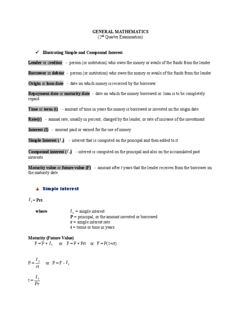 Maturity Value of Loans Explained | PDF | Teaching Methods & Materials