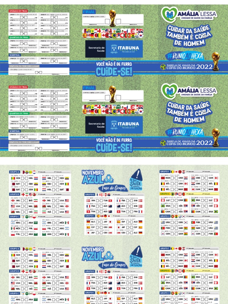 Modelo Tabela Da Copa 300x100mm Com 2 Dobras | PDF
