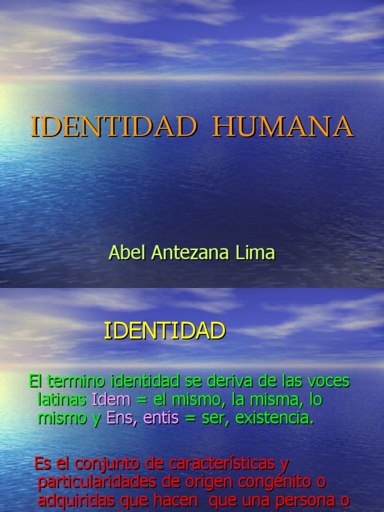 Identidad Humana | PDF