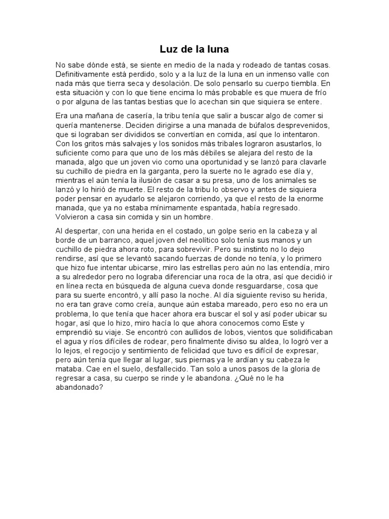 Luz de La Luna - Cuento | PDF