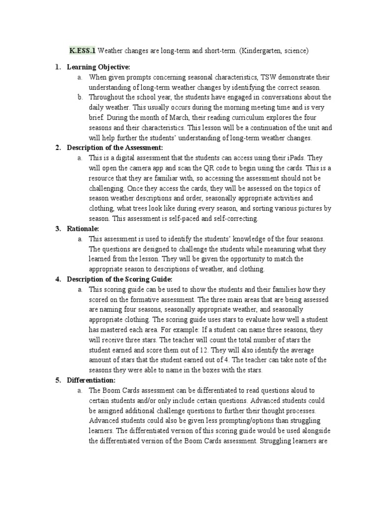 Formative Assessments Pdf Teachers Understanding