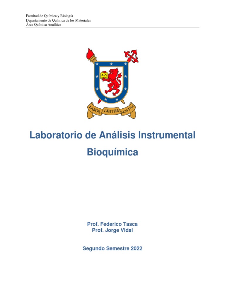 Guía Lab Análisis Instrumental Bqa 2022-2°sem PDF | PDF | Valoración | Química