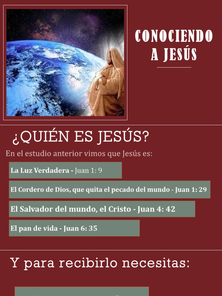 Conociendo a Jesús: Su Identidad y Mensaje | PDF