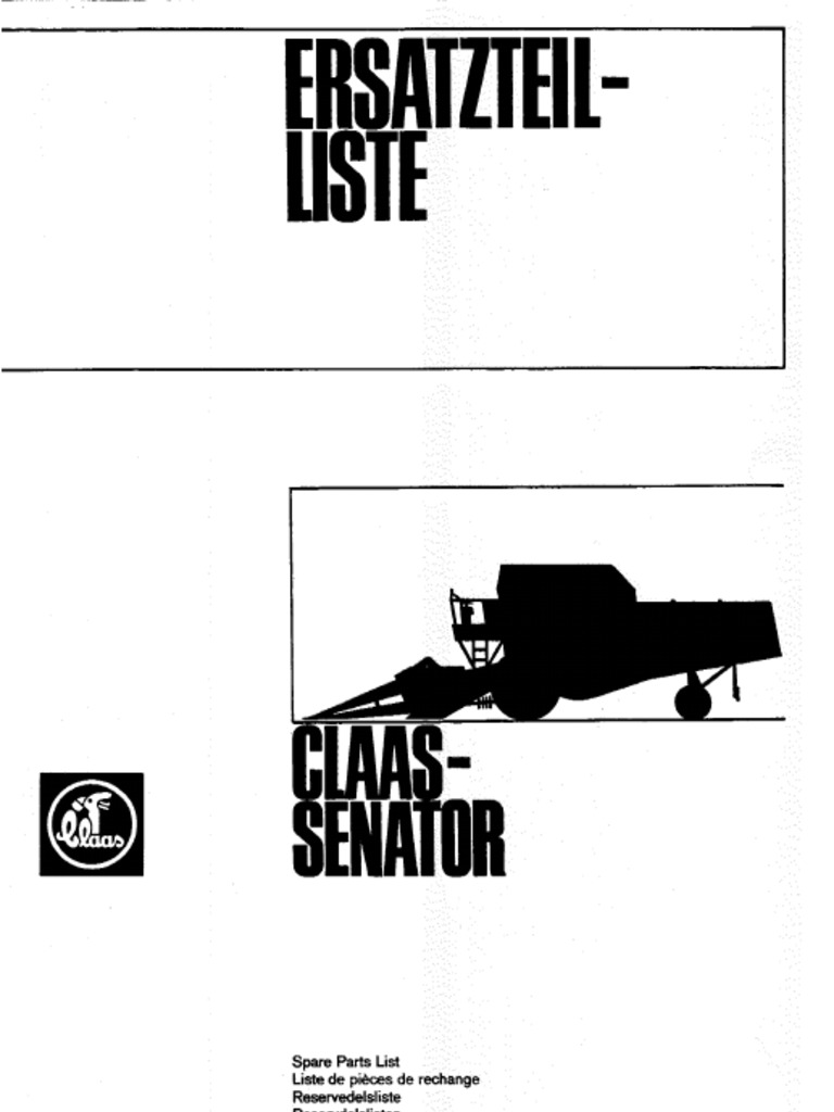 Katalog Claas Senator PDF | PDF