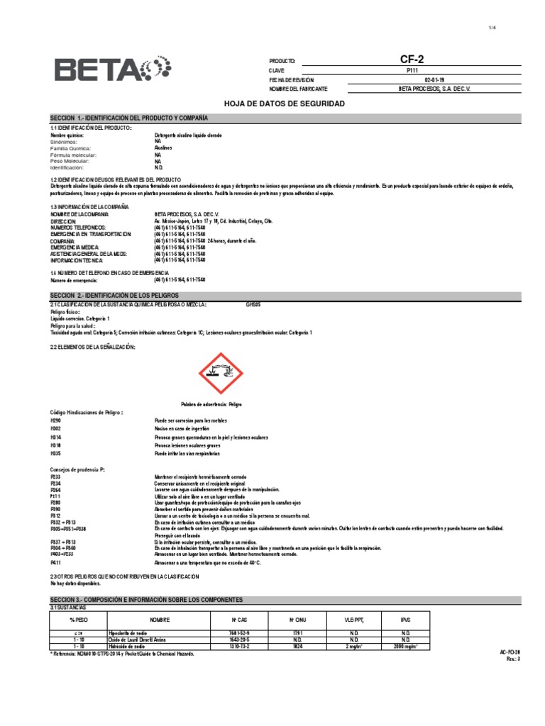 CF 2 | PDF | Agua | Quemar