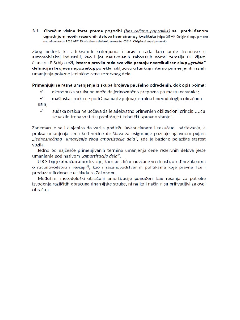 Umanjena Vrijednost Dijela | PDF