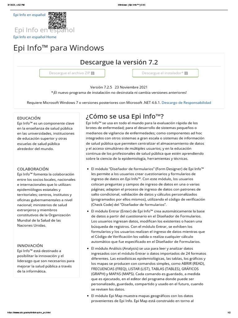 Epi Info™ - CDC | PDF | Usuario (informática) | Microsoft Windows