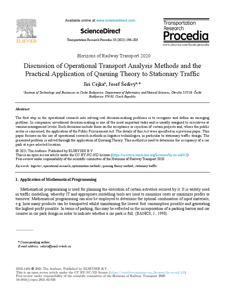 Queue Theory In Operation Research Pdf Pdf Parking Inventory
