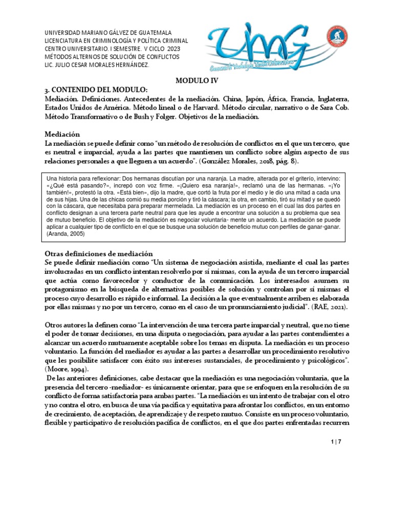 La Mediacion | PDF | Mediación | Principios éticos