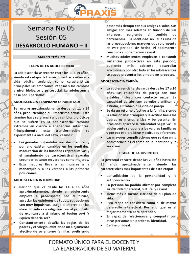 Sem 05 - DPCC - 3ro Sec PDF | PDF | Adolescencia | Adultos