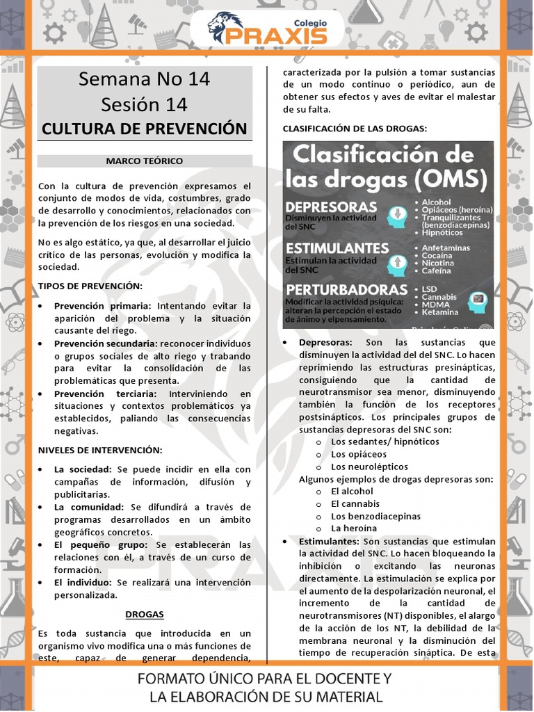 Sem 14 - DPCC - 4to Sec PDF | PDF | La dependencia de sustancias | Drogas