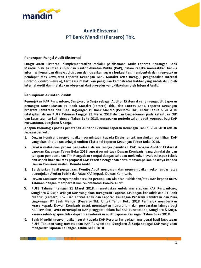 Audit Eksternal (Indonesia) PDF | PDF