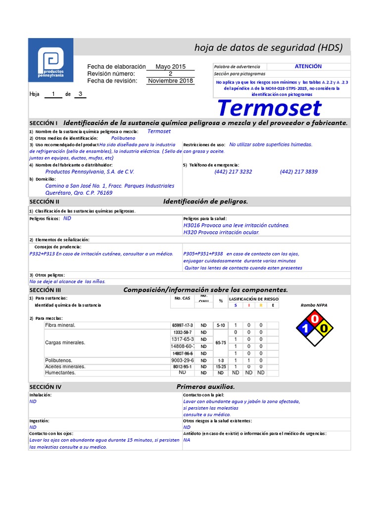 Termoset PDF | PDF | Agua | Dióxido de carbono
