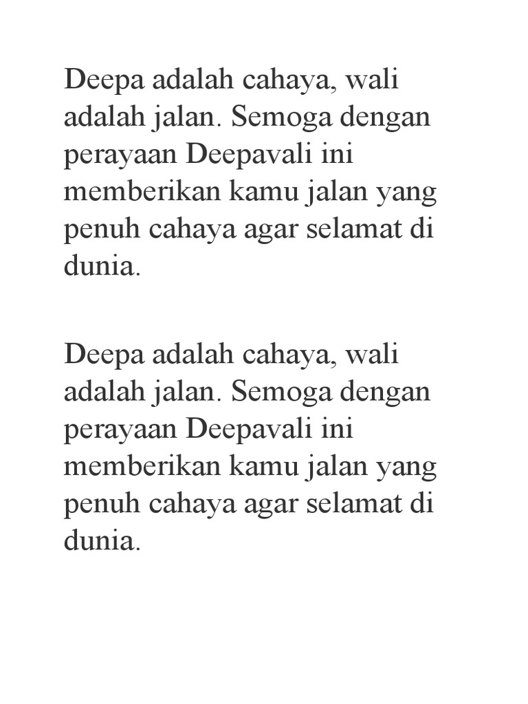 Lembaran Deepavali | PDF