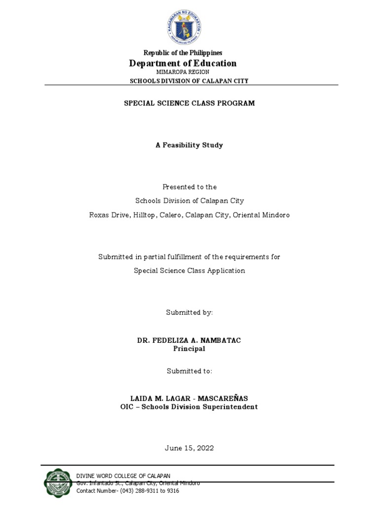 Special Science Class Program2 | Download Free PDF | Curriculum | Schools