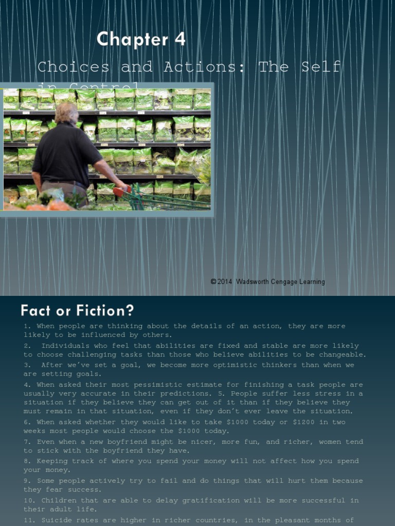 Chapter-4 - Choices and Ations The Self in Control | PDF | Self ...
