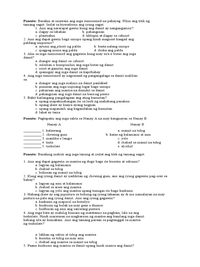 Summative Grade 5 | PDF