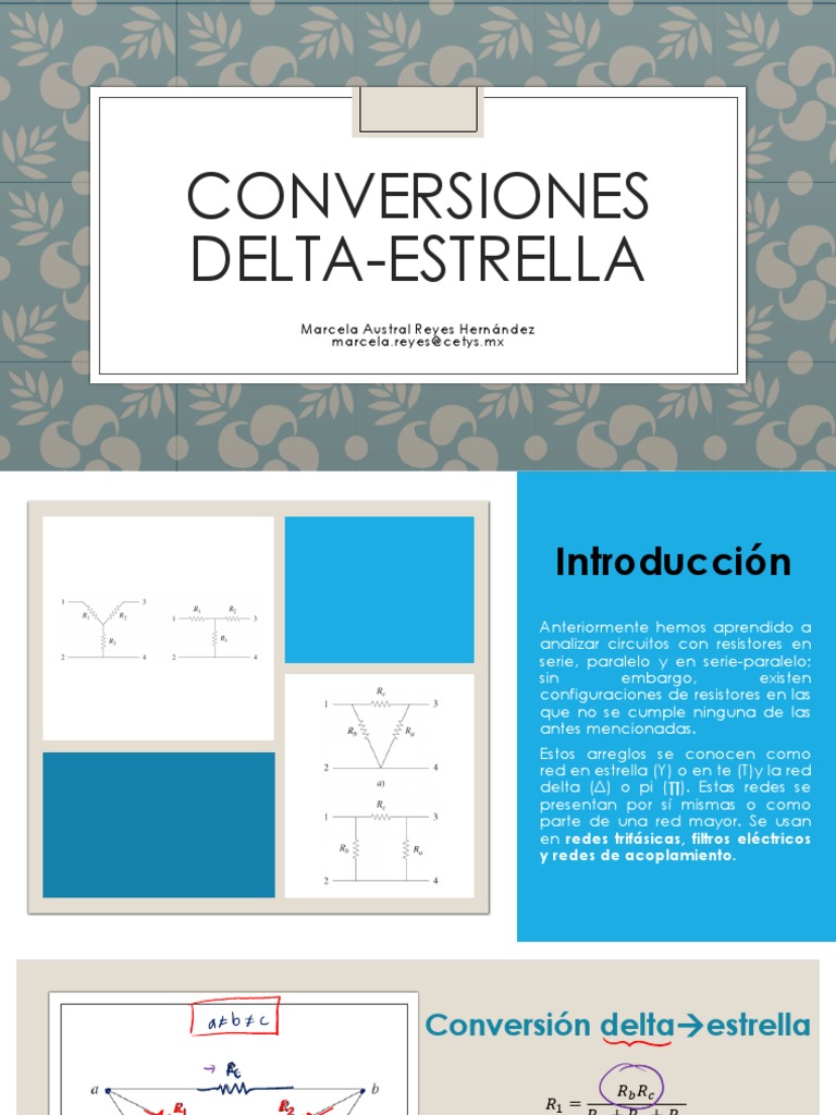 Conversiones Delta-Estrella PDF | PDF