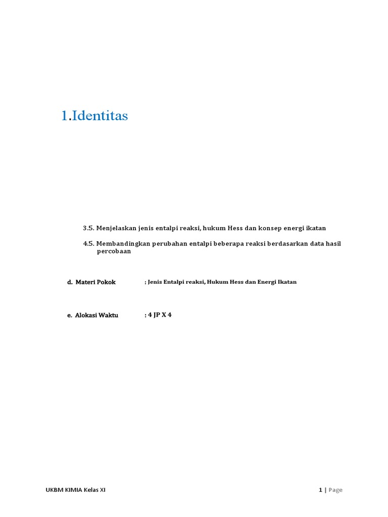 UKBM 5 Data Energi Ikatan | PDF