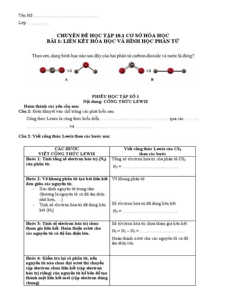 Pht-CD-bai 1 Lien Ket Hoa Hoc | PDF