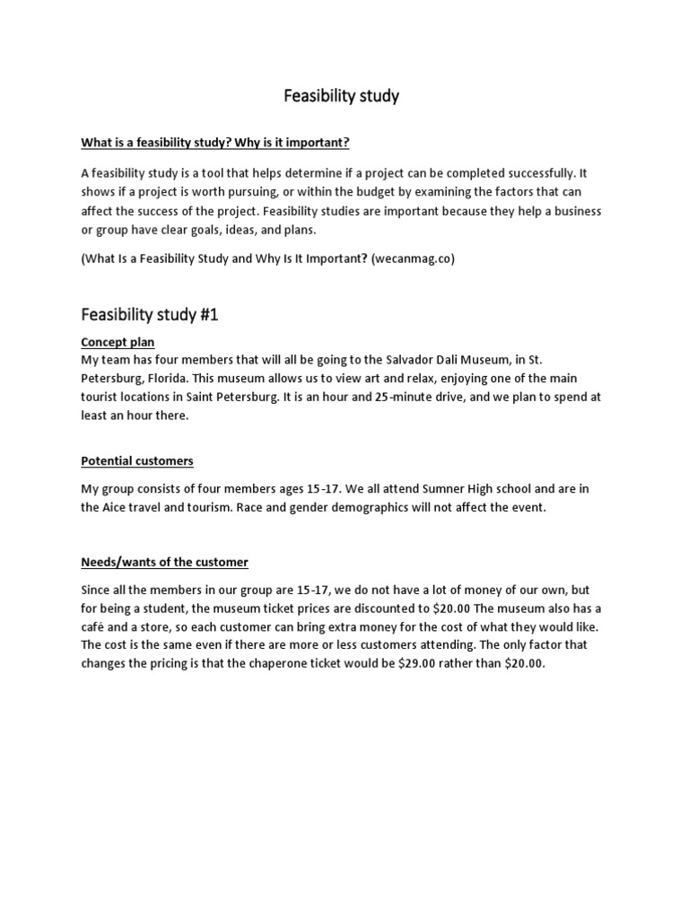 Feasibility Study 1 | PDF | Risk | Risk Assessment