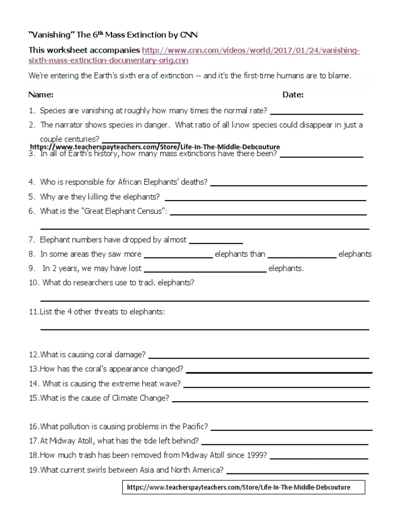 Sixth Mass Extinction Documentary Orig - CNN | PDF | Extinction | Elephant