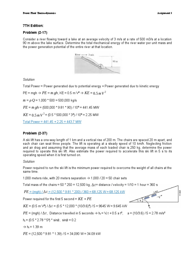 Thermo Assignment #3 | PDF | Wind Turbine | Lift (Force)