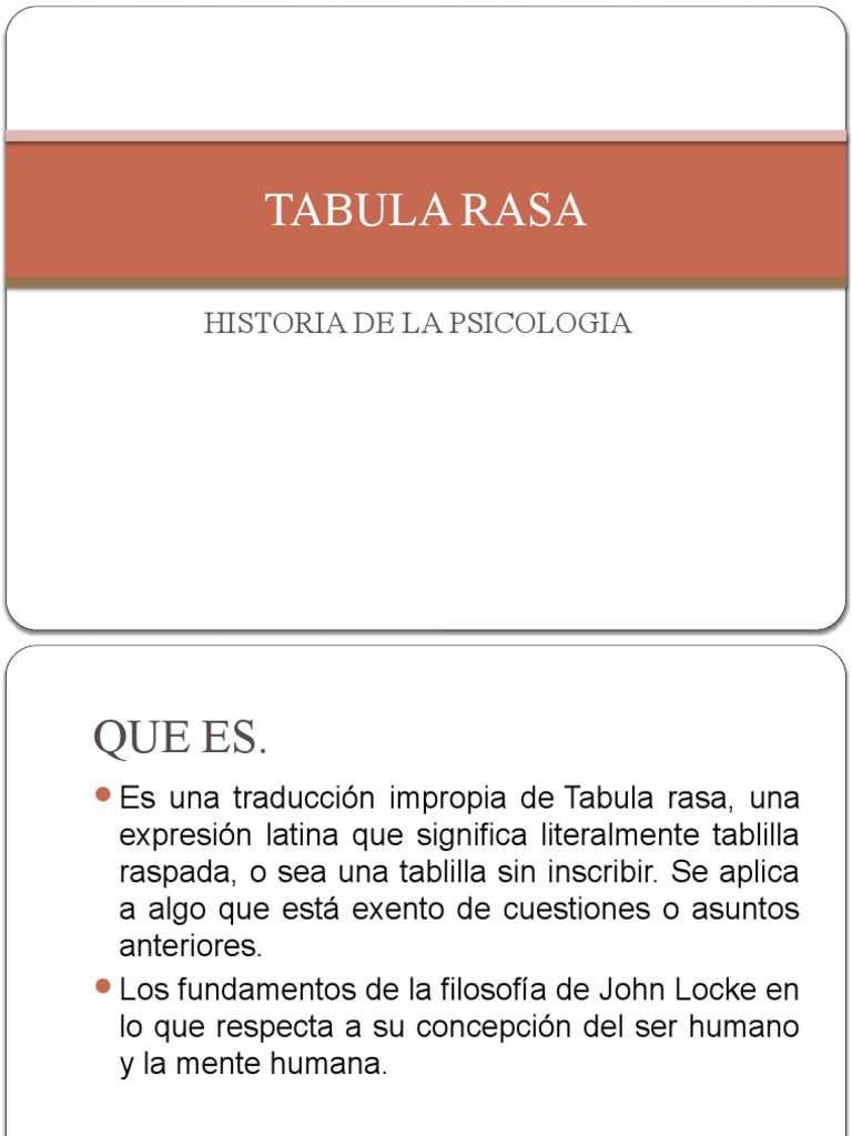 TABULA RASA | PDF | John Locke | Empirismo