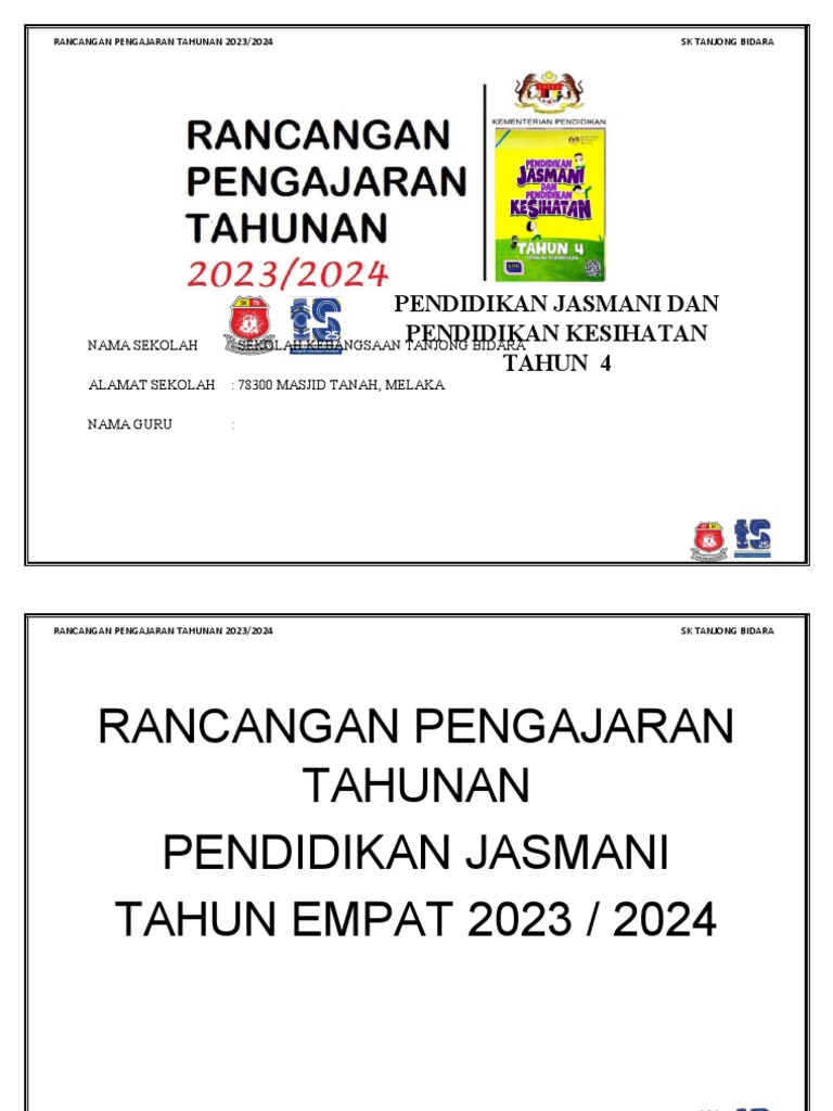RPT PJPK Tahun 4 2023 - 2024 | PDF