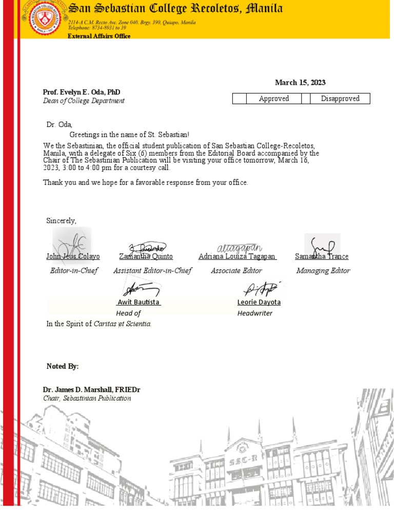 Courtesy Call (1) Letter | PDF