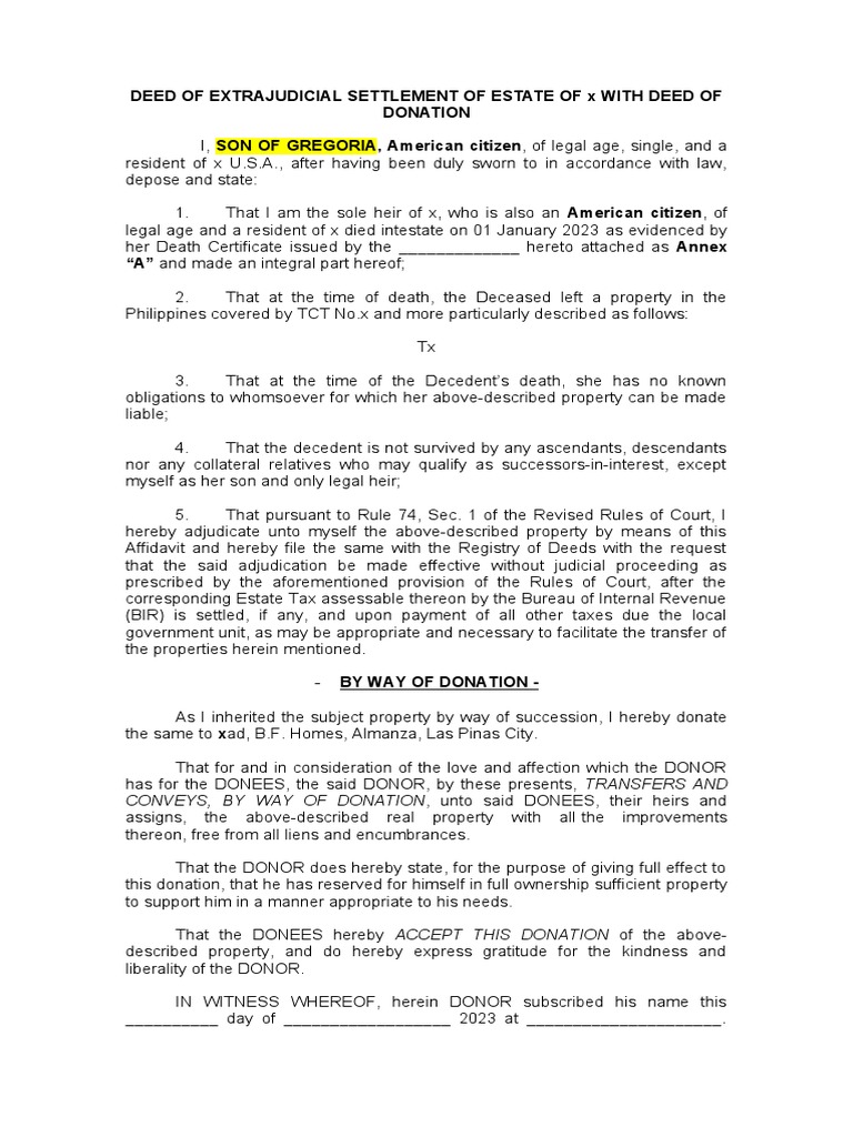 For Scribd EJS With Donation | PDF | Deed | Justice