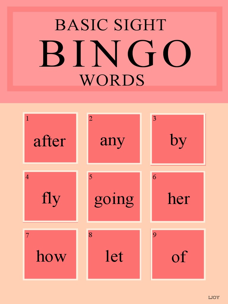 Basic Sight Words Bingo | PDF