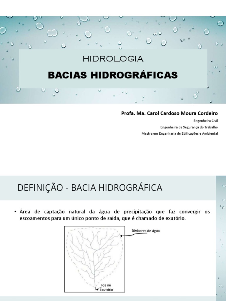 Aula 03 - Bacias Hidrográficas | PDF | Bacia hidrográfica | Geociências