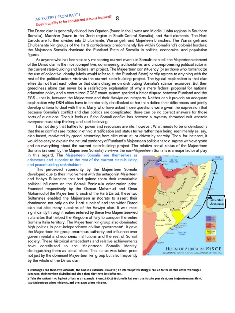 Extract From Part 1 - Zero-Sum Politics PDF | PDF | Somalia | African ...