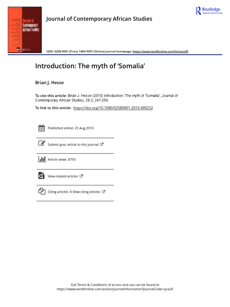 The Myth of Somalia Explained | PDF | Somalia | Al Shabaab (Militant Group)