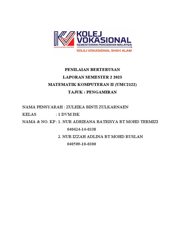 Laporan Umc2122 Adanddd Pdf